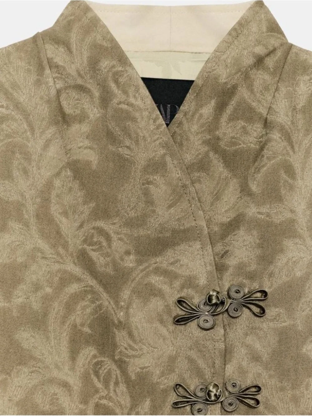 Zara | Jackets & Coats | Zara Jacquard Blazer With Frog Closure Sold ...